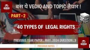 Legal Right in Jurisprudence, 40 kinds of legal rights - PREVIOUS NOTES